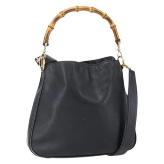 Gucci Sac &agrave; main vintage en cuir Pre-owned - Femme - Pre-owned - Noir - Taille: ONE Size