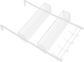 Angoily K&uuml;chenh&auml;ngeregal aus Eisen mit K&ouml;rben und Haken Wandmontierter Aufbewahrungskorb f&uuml;r Gew&uuml;rze und Kleinteile Rostfrei Platzsparend ohne Bohren Vielseit