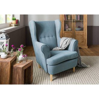 Massivmoebel24 Ohrensesessel 71x74x105 hellblau SCANDI 108