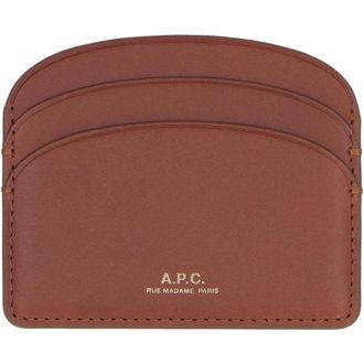 A.P.C. Logo Detail Leder Kartenetui - - Accessories - Damen - Braun - ONE SIZE