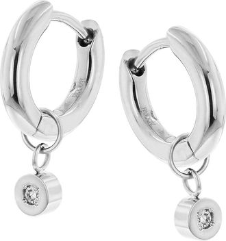 Boccia Damen-Ohrringe Creolen Titan mit Diamant 05086-03