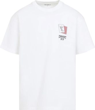Carhartt Work in Progress Homme, Tops, Blanc, Taille: XL Playing Cards T-Shirt