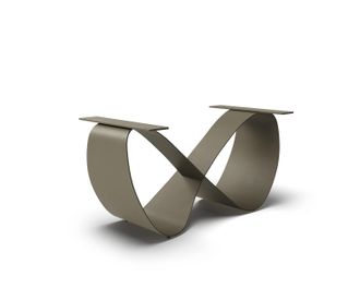 DELIFE Tischgestell Infinity Metall Effektfinish Titan Ausziehtisch von 180-300 cm, Gestelle