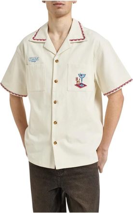 Dr&ocirc;le de Monsieur Homme, Chemises, Beige, Taille: L Chemise &agrave; Manches Courtes