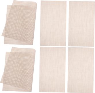 Garneck 6 Stück Teiliges PVC Platzset rutschfest Hitzebeständig Abwischbar Platzdeckchen für Esstisch Küche Hotel Buffet Festliche Anlässe Vielseitig Einsetzb