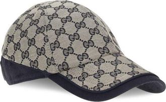 Gucci GUA001I24HBK44068BB GG Monogram Canvas Baseball Cap - Gray