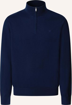 Hackett Pullover Ess Cotton Hzip blau