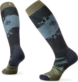 Smartwool Damen Womens Full Cushion Pattern Ski-Socken mit Vollpolsterung, Snowpocalypse-Muster, OTC, Charcoal, 36