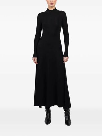 Maria McManus long-sleeve ribbed midi dress - Noir