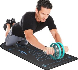 Generico Fitness Ab Roller Matte, EVA-, rutschfest, 7 mm dick, gepolstert, schalldicht, f&uuml;r Zentraltraining, Bauch&uuml;bungen, Fitnessstudio, D-Studio