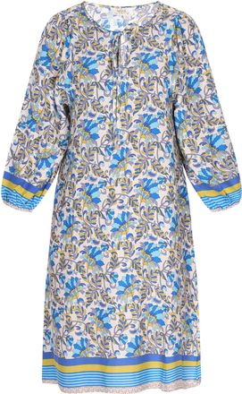 Usha Kleid Frauen blau mehrfarbig