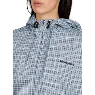 Acne Studios Veste &agrave; carreaux &agrave; capuche en coton
