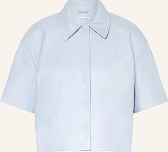 Mrs & Hugs Mrs & Hugs Hemdbluse Aus Leder blau