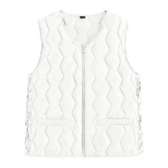 Generic Gilet Sans Manche Femme Gilet Femme D&eacute;contract&eacute; Quotidien Ville Col Montant Hiver - Veste DEmpilage Chaude Pour Grand Froid Urbain