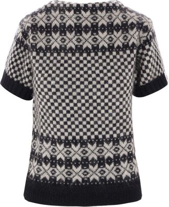 Bally Kariertes Strickoberteil - Schwarz