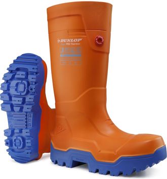 Dunlop Dunlop Protective Footwear, LP8KU01, FieldPRO Thermo+, Blau/Orange, Größe 39 EU
