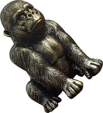 Cabilock Gorilla Statue Aus Harz Garten Dekoration Kunsthandwerk Gorillaskulptur Für Zuhause Büro Ornament Figuren Realistische Design