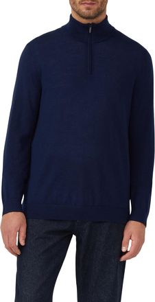 s.Oliver Strickpullover aus Reiner Merinowolle mit Troyer-Kragen