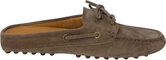 Tod's Femme, Chaussures, Brun, Taille: 38 1/2 EU Gommino 22L Sabot Mocassino Barca