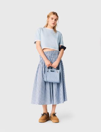 Maje Zweifarbiges T-Shirt - Blau - Maje