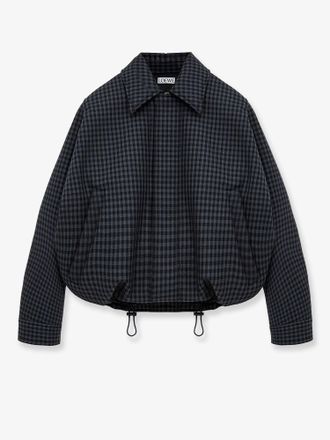Loewe Lightweight wool jacket with a check pattern - LOEWE - gender_Woman
