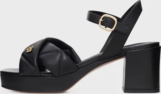 Gerard Darel Sandales &agrave; plateforme en cuir matelass&eacute; - LIVIA - Noir