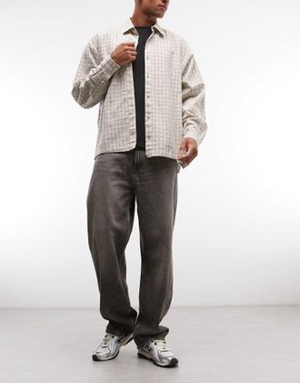 Weekday Galaxy - Jean droit ample - Noir d&eacute;lav&eacute;