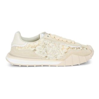 Dolce & Gabbana Femme, Chaussures, Beige, Taille: 38 EU Baskets &agrave; lacets athl&eacute;tiques