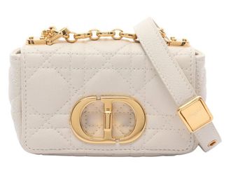 Dior 2010 30 Montaigne Cream Shoulder bag with Gold Hardware Size S