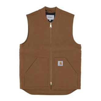 Carhartt Work in Progress Klassische Braune Weste mit Rei&szlig;verschluss - - Jackets - Herren - Braun - S