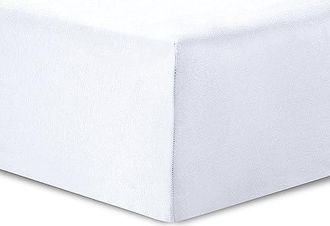 Vision Streetwear Drap Housse Jersey - 140 x 190/200 cm - Coloris: Blanc - 100% Coton Jersey - Elastique Tout Autour - Bonnet de 30cm