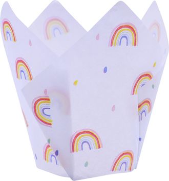 PME 24 Tulpenförmige Muffinförmchen, Regenbogen