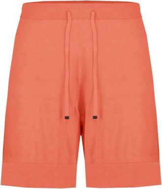 Bomboogie Femme, Shorts, Rouge, Taille: 40 FR Bermuda en maille de lin et coton