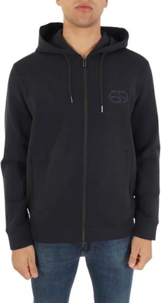 Emporio Armani Homme, Sweatshirts et sweats &agrave; capuche, Bleu, Taille: L Emporio Armani - Hauts > Hauts &agrave; manches longues