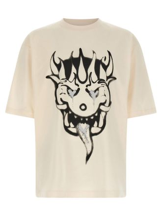 Yohji Yamamoto Graphic Print T-Shirt - Cream