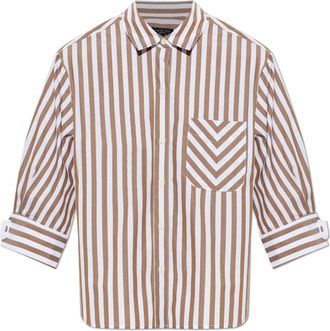Rag & Bone Femme, Blouses et Chemises, Blanc, Taille: 42 FR Lucia Stripe Poplin Shirt