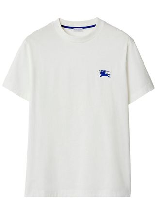 Burberry t-shirt en coton à logo EKD brodé - Blanc