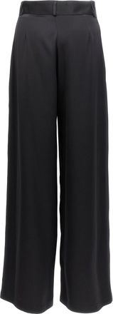 Jil Sander Wide-Leg Viscose and Silk Trousers - Black