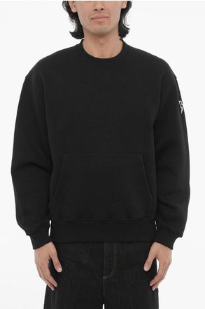 Neil Barrett Fleeced Cotton Blend Easy Fit Crew-neck Sweatshirt size Xs