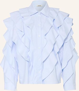 Sandro Sandro Hemdbluse Mit Volants blau