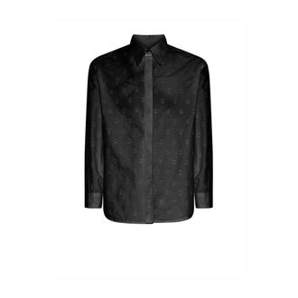 John Richmond Homme, Chemises, Noir, Taille: XL Chemise boutonn&eacute;e &agrave; motif int&eacute;gral