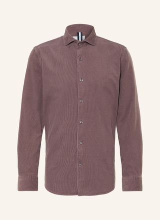 Profuomo Profuomo Cordhemd Relaxed Fit lila