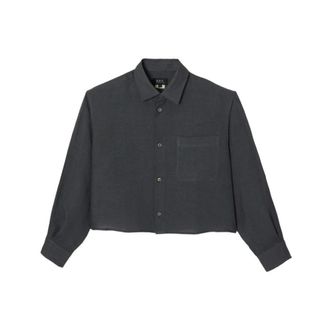 A.P.C. A.p.c. - Chemise Droite Courte - Femme - Blouses et Chemises - Gris - Taille: 34 FR