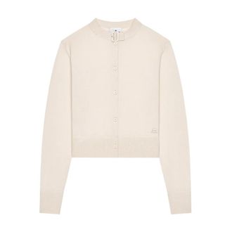 Courr&egrave;ges Buckle Merinos Cardigan - - Knitwear - Damen - Beige - M