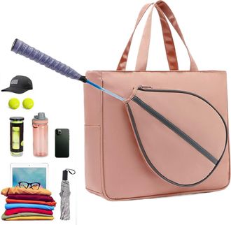 Generic Tennistasche, Aufbewahrungstasche f&uuml;r Schl&auml;ger f&uuml;r Damen, wasserdicht, gro&szlig;e Kapazit&auml;t, Organizer f&uuml;r Badminton, Outdoor, Fitnessstudio, f&uuml;r Jugendlic