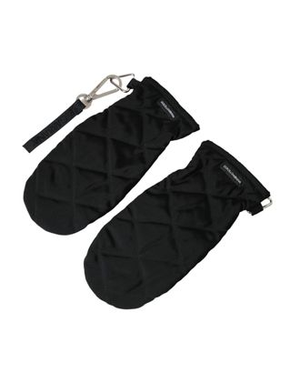 Dolce & Gabbana Womens Black Quilted Nylon Wrist Length Mitten Gloves