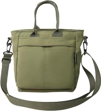 Generic Grand sac fourre-tout en nylon pour femme - Multi-poches - Bandouli&egrave;re r&eacute;glable - Pour l&eacute;cole et le travail, Vert, 7.48*3.54*8.66inch