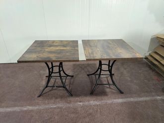 Tribesigns Quadratischer Esstisch f&uuml;r 4 Personen, 80 cm, Landhausstil, f&uuml;r Esszimmer, Wohnzimmer, K&uuml;che, braun (nur Tisch)