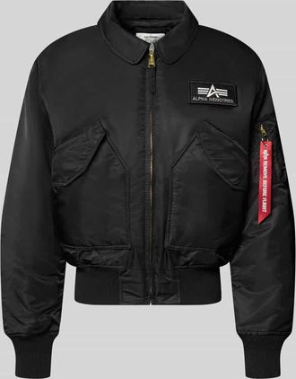 Alpha Industries Bomberjacke mit seitlichen Pattentaschen und Label-Patch