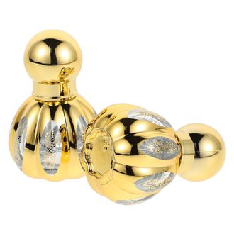 DOITOOL 2 Stück Nachfüllbare Parfumflaschen aus Glas mit Spiraldichtung und Roll Ätherische Öle Dekorative Reisezerstäuber in Elegantem Gold Auslaufsicher und